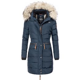 Navahoo Damen Steppmantel "Paula", blau, Gr. XXL, Oberstoff: 100% Polyester. Futter: 100% Polyester. Wattierung: 100% Polyester. &Auml;rmelfutter: 100%