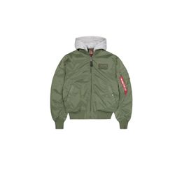 Herren Bomberjacke "MA-1 TT Two Tone Hood CW"sage, gr&uuml;n, Gr. L, Alpha Industries, Obermaterial: 100% Nylon, Futter: 100% Nylon, Kapuze: 75%