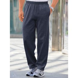 Herren Trainingshose, blau, Gr. 5, Fruit of the Loom, unifarben, 80% Baumwolle, 20% Polyester, Hosen