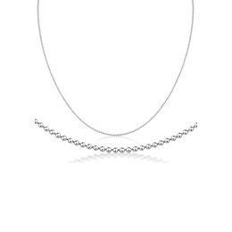 Firetti Damen Collierkettchen "Schmuck Geschenk Silber 925 Kugelkettengliederung in mehreren Breiten", 42, Silber 925 (Sterlingsilber), B: 1,9mm,