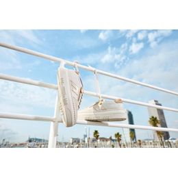 Rieker Damen Plateausneaker, Gr. 40, wei&szlig;, Leder, Lederimitat, Schuhe, Schn&uuml;rschuh, Halbschuh, Freizeitschuh mit seitlichem Rei&szlig;verschluss