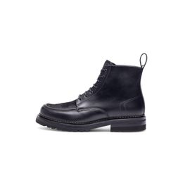 Henry Stevens Herren Schn&uuml;rboots "Harry NB Businesschuh", Gr. 42,5, schwarz, Kalbsleder, Schuhe, Herren Schn&uuml;rboots Leder handgefertigt, Lederboots