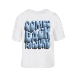 MISS TEE Damen T-Shirt "Miss Tee Karma Comes Back Tee", wei&szlig;, Gr. S, bedruckt, 100% Baumwolle, Shirts