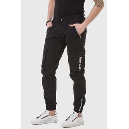 Cipo & Baxx CIPO & BAXX Herren Cargohose "Hose", schwarz, Gr. 36, unifarben, 70% Baumwolle, 28% Polyester, 2% Elasthan, Hosen, mit elastischen B&uuml;ndchen