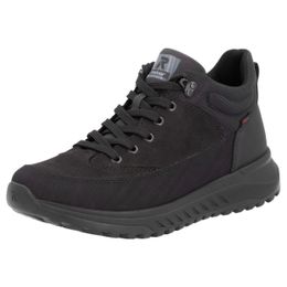 RIEKER SPORT Herren Sneaker, Gr. 45, schwarz, Leder, Lederimitat, Textil, Schuhe, Freizeitschuh, Outdoorschuh, Schn&uuml;rboots mit TEX-Membran