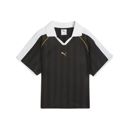 Puma Damen Trainingsshirt "T7 Relaxed Fu&szlig;balltrikot Damen", schwarz, Gr. L, Obermaterial: 100% Polyester; Rippe: 5% Elasthan, 95% Polyester; Einsatz: