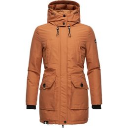 Navahoo Damen Winterjacke "Blizzardstorm", braun, Gr. XS, Oberstoff: 70% Baumwolle, 30% Nylon; Futter: 100% Polyester; Wattierung: 100% Polyester;