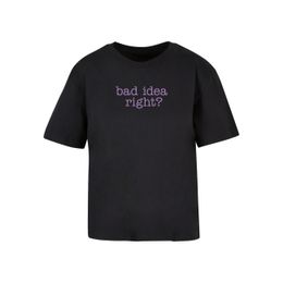 MISS TEE Damen T-Shirt "Miss Tee Bad Idea Tee"schwarz, Gr. XXXL, bedruckt, 100% Baumwolle, Shirts