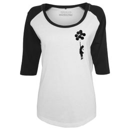 Kurzarmshirt Merchcode "Merchcode Damen", Damen, Gr. L, wei&szlig;, schwarz, 100% Baumwolle, bedruckt, normal, Rundhals, Shirts