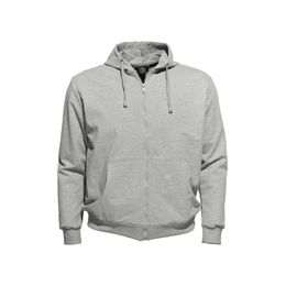 Herren Sweatjacke, grau, Gr. XXL, Ahorn Sportswear, bestickt, unifarben, 70% Baumwolle, 30% Polyester, Sweatjacken, in Oversize Passform