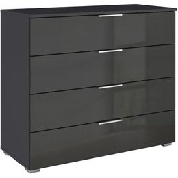 OTTO home "Sideboard Schubladenkommode AGORDO mit Dekor- oder Hochglanzfront" in zwei Griff-Farben, Breite 80 cm, vier gro&szlig;e und ger&auml;umige Schubladen mit viel Stauraum MADE IN GERMANY
