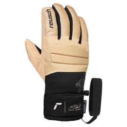 Reusch M&auml;dchen Skihandschuhe "Warrior R-TEX XT Junior"beige, Gr. 4, unifarben, 80% Polyester, 20% Lederimitat, Handschuhe, mit wasserdichter,