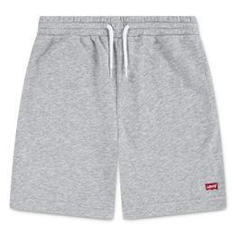 LEVI'S KIDS M&auml;dchen Sweatshorts "LVB MINI BATWING SHORTS", grau, Gr. 8, unifarben, Sweatware, Obermaterial: 60% Baumwolle, 40% Polyester, Hosen, for
