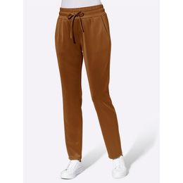 Classic Basics Damen Schlupfhose, braun, Gr. 21, unifarben, 95% Polyester, 5% Elasthan, Hosen