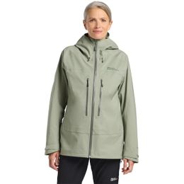 Jack Wolfskin Damen Funktionsjacke "KAMMWEG 3L JKT W", gr&uuml;n, Gr. S, Obermaterial: 100% Polyester; Futter: 100% Polyester; Futter 2: 86% Polyamid, 14%