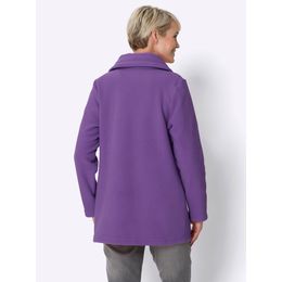 Classic Basics Damen Fleecejacke, lila, Gr. 50, unifarben, 100% Polyester, Jacken
