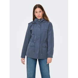 Only Damen Parka "ONLNEWSTARLINE SPRING JACKET CC OTW"ombre blau, Gr. M, unifarben, Web, Obermaterial: 92% Polyester, 8% Nylon, Jacken, mit