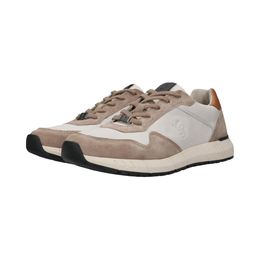 Salamander Herren Sneaker, Gr. 43, beige, Leder, Schuhe, Schn&uuml;rschuh, Halbschuh, Freizeitschuh