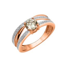 ZEEme Damen Fingerring "925/- Sterling Silber Rosevergoldet Zirkonia", 056 (17,8), Silber 925 (Sterlingsilber), bunt, Silber 925 (Sterlingsilber),
