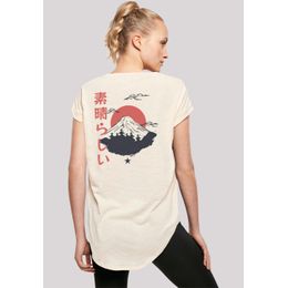 F4NT4STIC Damen T-Shirt "Mount Fuji", beige, Gr. XS, Obermaterial: 100% Baumwolle, Shirts, Print