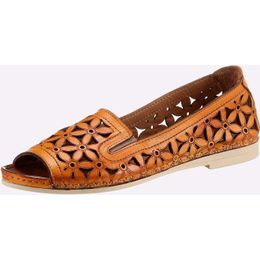 Gemini Damen Sandalette, Gr. 36, orange, Glattleder, Schuhe