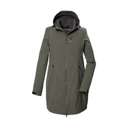 Killtec Damen Softshellparka "KOS 370 WMN SFTSHLL PRK", gr&uuml;n, Gr. 46, Oberstoff: Oberseite: 90% Polyester, 10% Elasthan, R&uuml;ckseite: 100% Polyester,