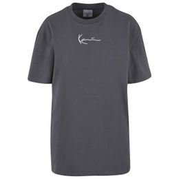Kurzarmshirt Karl Kani "Karl Kani Herren", Jungen, Gr. S, dunkelgrau, 100% Baumwolle, unifarben, normal, Rundhals, Shirts