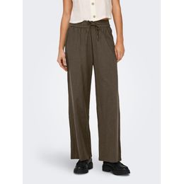 Only Damen Schlupfhose "ONLTIZANA COTTON LOOSE PANTS WVN NOOS", braun, Gr. XL, unifarben, Web, Obermaterial: 100% Baumwolle, Hosen