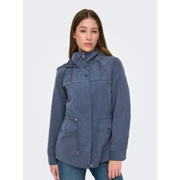 Only Damen Parka "ONLNEWSTARLINE SPRING JACKET CC OTW"ombre blau, Gr. S, unifarben, Web, Obermaterial: 92% Polyester, 8% Nylon, Jacken, mit