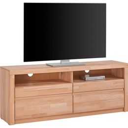 Lowboard OTTO HOME "Silkeborg", beige (kernbuche teilmassiv), B:140cm H:55cm T:35cm, Holz teilmassiv, Sideboards, Lowboard, Breite 140 cm