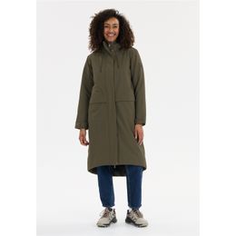 Outdoorjacke WHISTLER "Tautona", Damen, Gr. 42, dunkelgr&uuml;n, grau, 100% Polyester, unifarben, normal, ohne Ausschnitt, Jacken Outdoorjacke, mit wasserdichter Membran