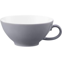 Tasse Seltmann Weiden "Life Fashion", wei&szlig; (elegant grau, wei&szlig;), B:8,9cm H:4,3cm &Oslash;:10,2cm, Porzellan, Trinkgef&auml;&szlig;e, Tasse, Teeobertasse 0,14 l