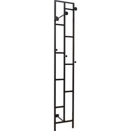 Wandgarderobe Inosign, schwarz, B:33,5cm H:180cm T:36cm, Metall, Garderobenpaneele, Wandgarderobe, aus Metall, H&ouml;he 180 cm, Wandmontage