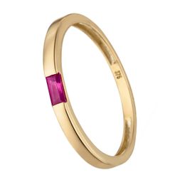 Jobo Damen Goldring "Rubin-Ring", 50, Gelbgold 375, gelb, Gelbgold 375, Fingerringe, 375 Gold