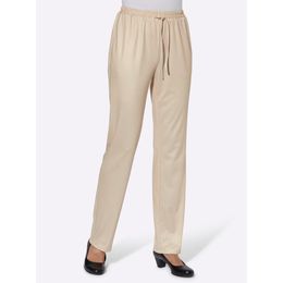 Classic Basics Damen Jerseyhose, beige, Gr. 40, unifarben, 100% Polyester, Hosen