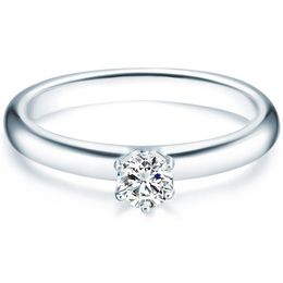 Solit&auml;rring TRILANI "X830" Gr. 48, silber, Fingerringe, Damen, 48, Silber 925 (Sterlingsilber), 2,7mm, mit Zirkonia im Brillant-Look