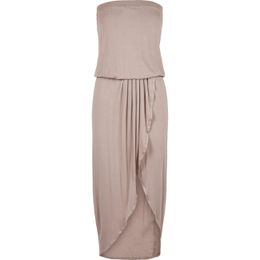 Shirtkleid Urban Classics "Urban Classics Damen Ladies Viscose Bandeau Dress", Damen, Gr. XS, US-Gr&ouml;&szlig;en, duskrose, 95% Viskose, 5% Elasthan, unifarben, loose fit, Kleider Shirtkleid