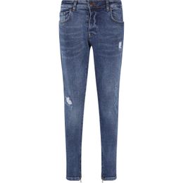 2Y Premium Herren Bequeme Jeans "2Y Premium Herren 2Y Skinny Fit Jeans"blau, Gr. 33, unifarben, 98% Baumwolle, 2% Elasthan, Jeans