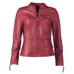 JCC Damen Bikerjacke "DI-002", rot, Gr. 42, Oberstoff: 100% Lammleder / Futter: 100% Polyester, Jacken