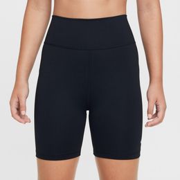 Nike M&auml;dchen Shorts "Nike One Big Kids' (Girls') Dri-FIT 5" Biker Shorts", schwarz, Gr. M, Obermaterial: 80% Polyester, 20% Elasthan, Hosen, weiches,