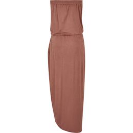 Urban Classics Damen Shirtkleid "Urban Classics Damen Ladies Viscose Bandeau Dress"terracotta, Gr. 4XL, unifarben, 95% Viskose, 5% Elasthan, Kleider
