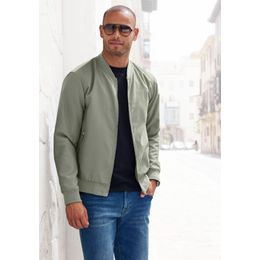 John Devin Herren Bomberjacke "/ Blouson mit Rippkragen", gr&uuml;n, Gr. XXXL, unifarben, Web, Obermaterial: 100% Polyester. Futter: 100% Polyester,