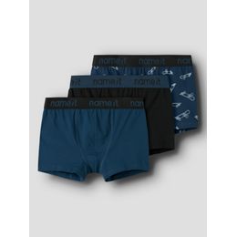 name it Jungen Trunk "NKMBOXER 3P TITAN SKATER NOOS", Gr. 146, schwarz, Jersey, Obermaterial: 95% Baumwolle, 5% Elasthan, bedruckt, Unterhosen