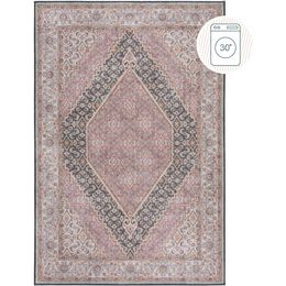 Teppich FLAIR RUGS "Briony", rosa, B:190cm H:4mm L:290cm, Polypropylen, Teppiche, Teppich, Waschbarer Traditioneller Teppich