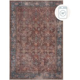 Teppich FLAIR RUGS "Cyra", rot, B:152cm H:4mm L:230cm, Polyester, Teppiche, Teppich, traditioneller Teppich, kurzflor, waschbar, Wohnzimmer, Schlafzimmer