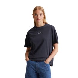 Marc O'Polo Damen T-Shirt "aus Organic Cotton", blau, Basic, Gr. XS, MARC O'POLO DENIM, unifarben, Obermaterial: 100% Baumwolle, Shirts
