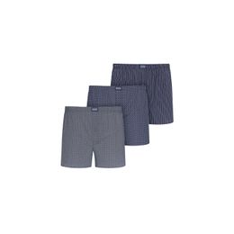 Jockey Herren Webboxer "Web-Boxershorts Boxer Woven 3er Pack", Gr. XXL, blau, Obermaterial: 100% Baumwolle CO., Unterhosen