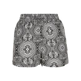 Urban Classics Damen Stoffhose "Urban Classics Damen Ladies AOP Viscose Resort Shorts"bandana, Gr. M, 100% Viskose, Hosen