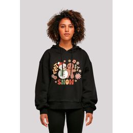 F4NT4STIC Damen Kapuzenpullover "Let It Snow Groovy Weihnachten Gingerbread", schwarz, Gr. 5XL, Obermaterial: 100% Baumwolle, Pullover, Premium