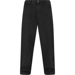 DEF Herren Bequeme Jeans "DEF Herren DEF Tapered Loose Fit Denim", schwarz, Gr. 34, unifarben, 100% Baumwolle, Jeans